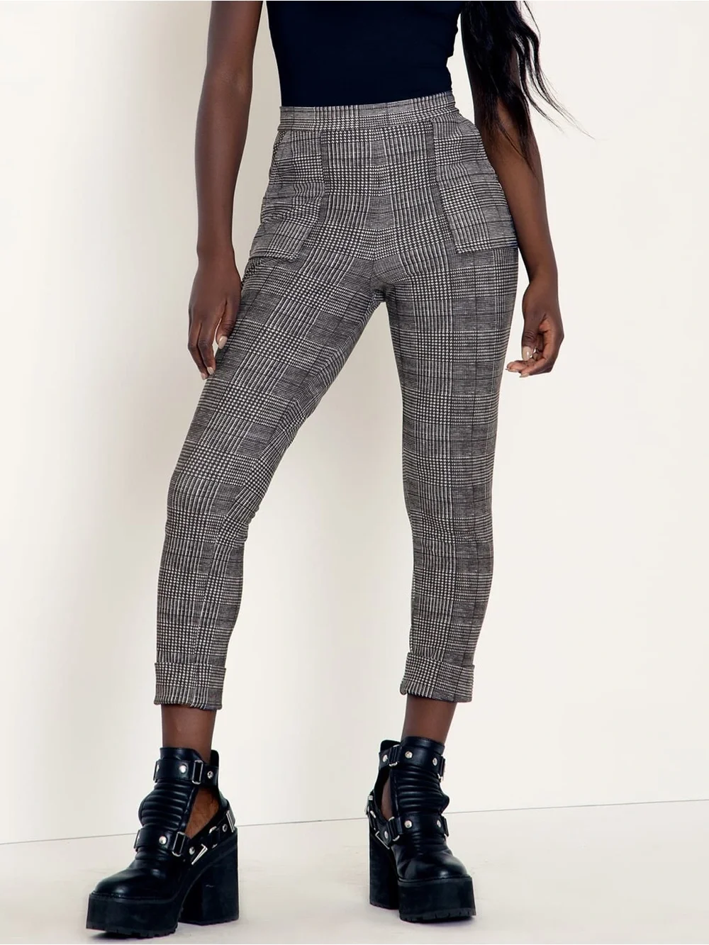 Blackmilk | Pants & Jumpsuits | Blackmilk Tweed Mono Cuffed Pants ...